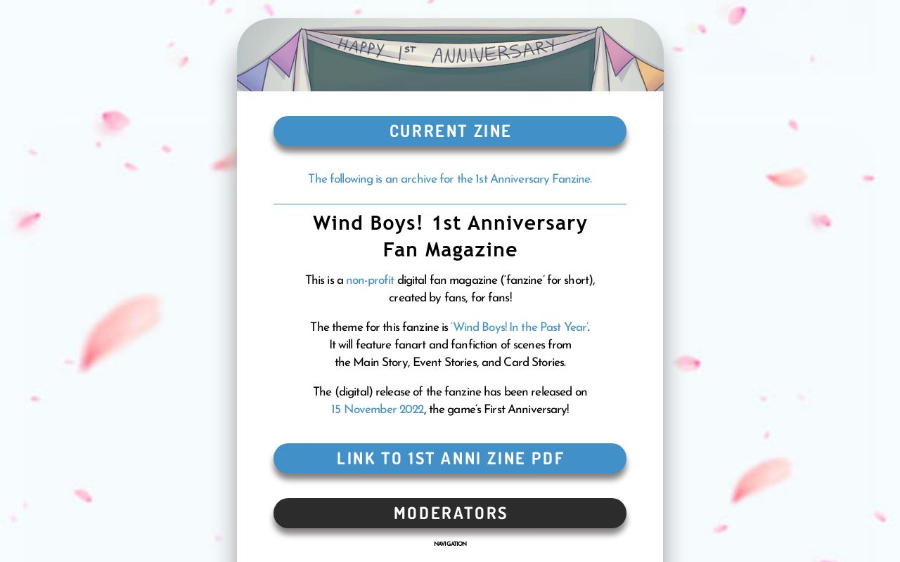 Wind Boys! 1st Anniversary Fanzine (Archive)